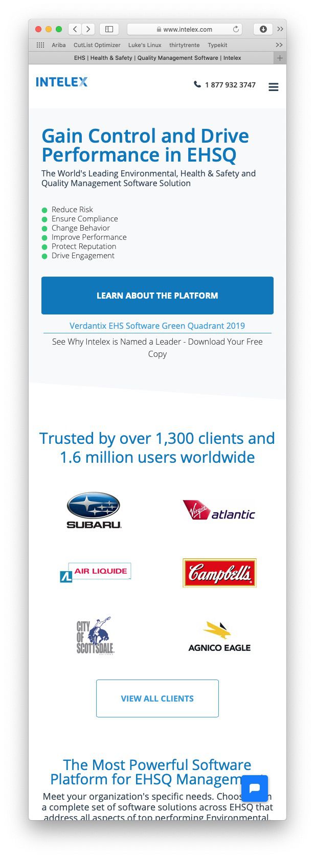 Intelex Homepage and Landing Pages for Drupal Site - Flightdeck Media | Website Development in ...